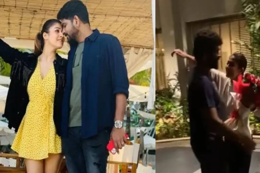 Nayanthara surprises her beau Vignesh on Valentine’s Day, watch video ...