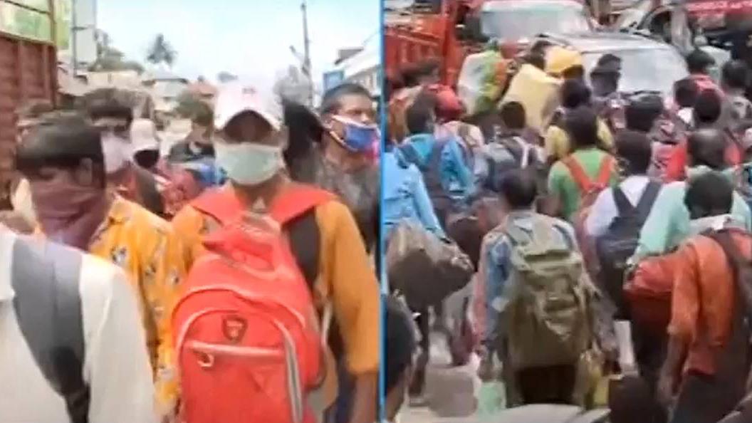 Migrant workers protest over cancelled train in Pathanamthitta, police ...