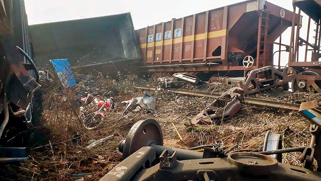 Three killed after two goods train collide in Madhya Pradesh