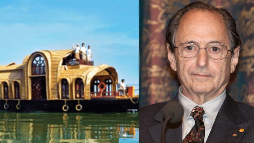 Houseboat of Nobel Laureate, wife blocked by protesters in Alappuzha