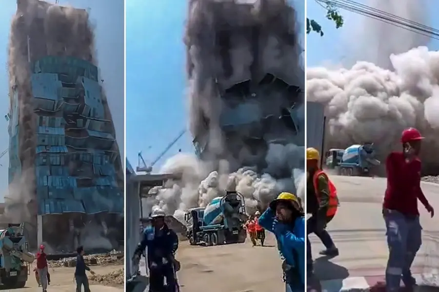 Scary visuals from Myanmar, Bangkok earthquake: Bridge, monastery ...