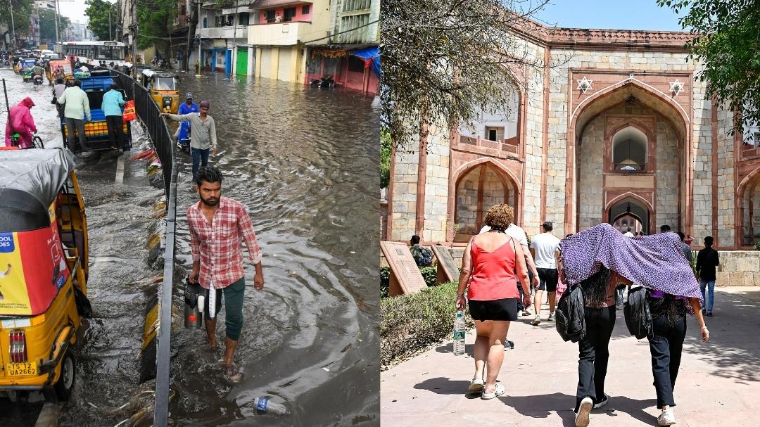 India faces extreme weather contrast as north sizzles and south braces ...