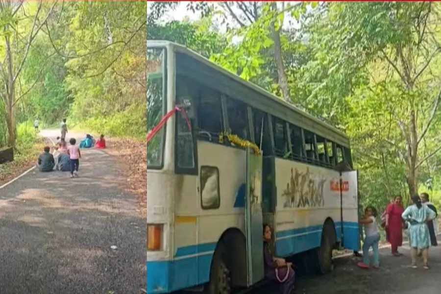 KSRTC tour bus breaks down in forest area in Pathanamthitta; tourists stranded for hours