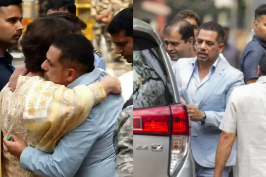 Robert Vadra appears before ED on day 2 in land case; Priyanka Gandhi ...