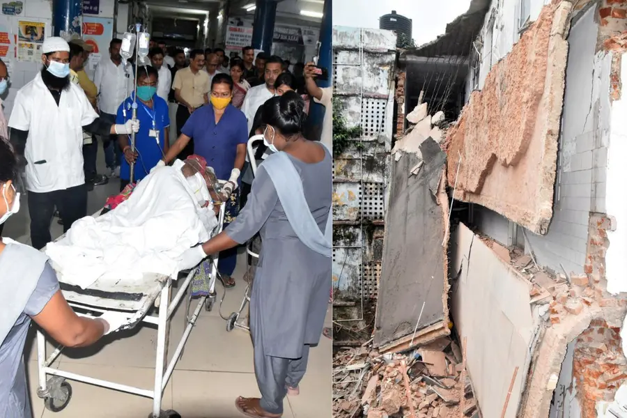 Two dead, one feared trapped after hospital corridor collapses at ...
