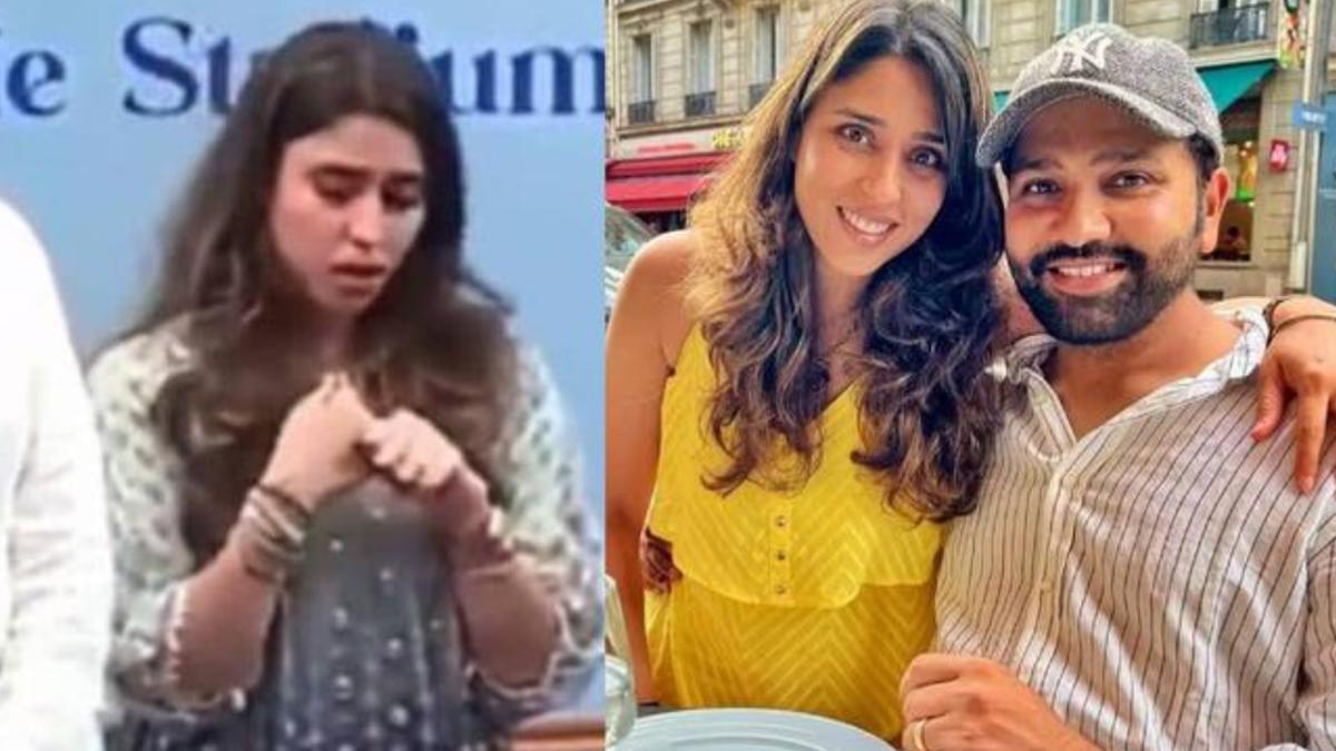 ‘Rollercoaster of emotions’: Ritika in tears as Rohit Sharma stand is ...