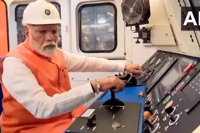 PM Modi inside India’s first 9000 HP electric locomotive | WATCH