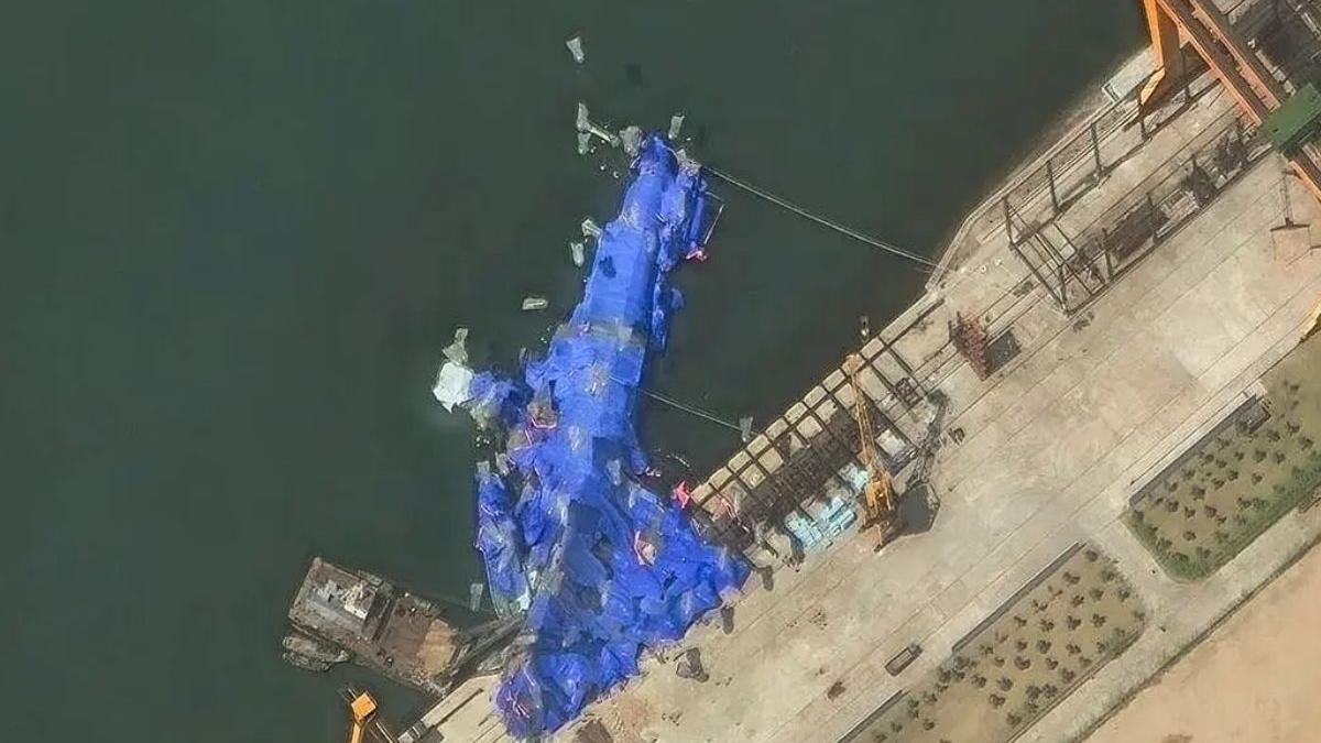 North Korea says it has raised a capsized destroyer upright as it ...