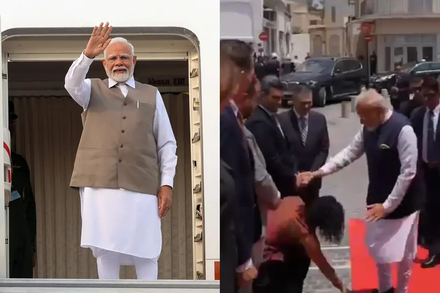 Cyprus leader bows to PM Modi, touches his feet in rare gesture of ...