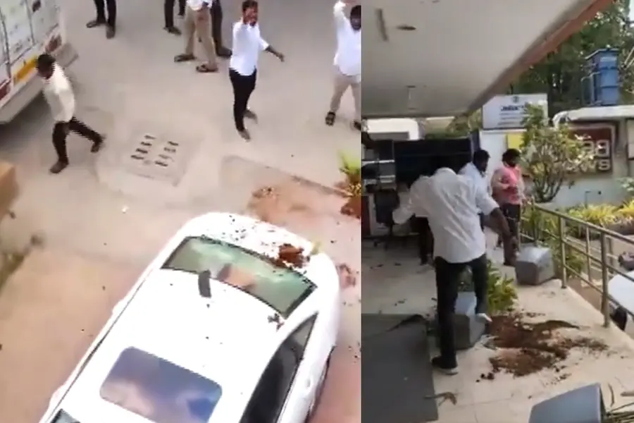 BRS workers vandalise Mahaa News office in Hyderabad over 'fake news ...