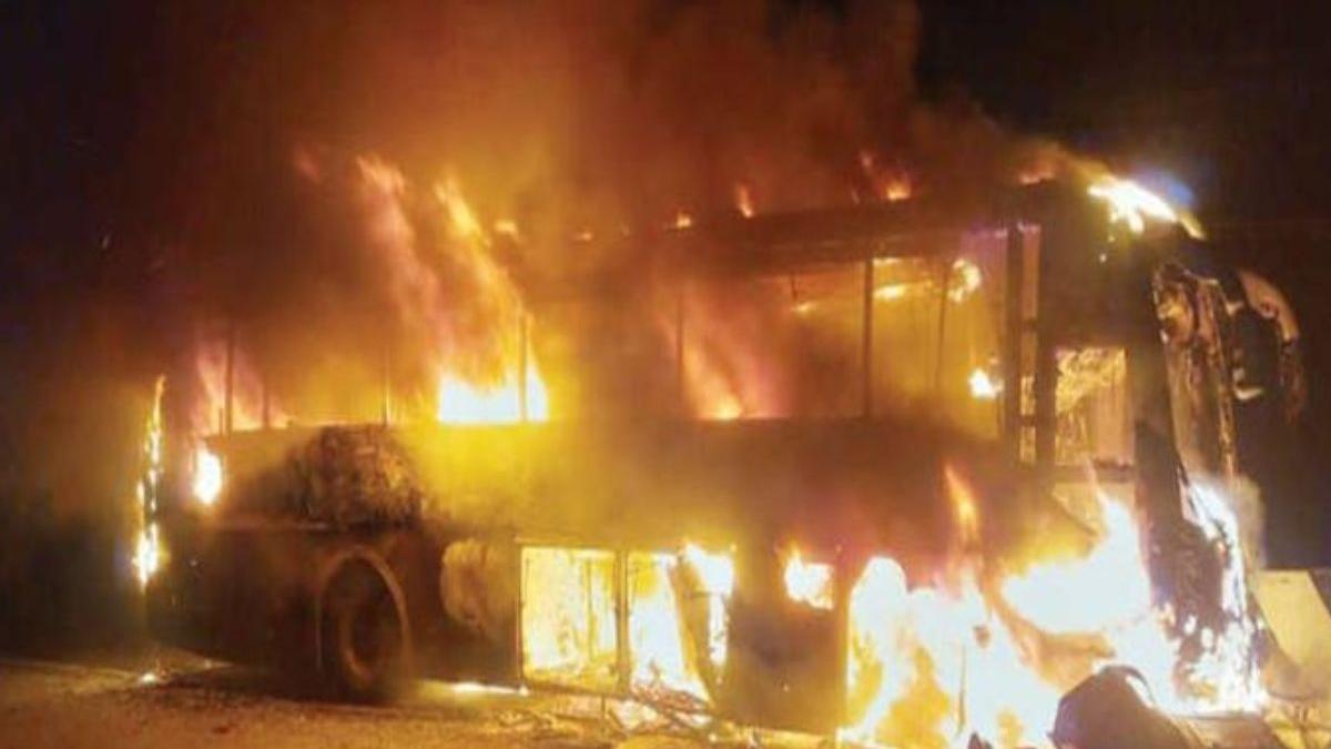 21 injured after electric bus catches fire in Coimbatore