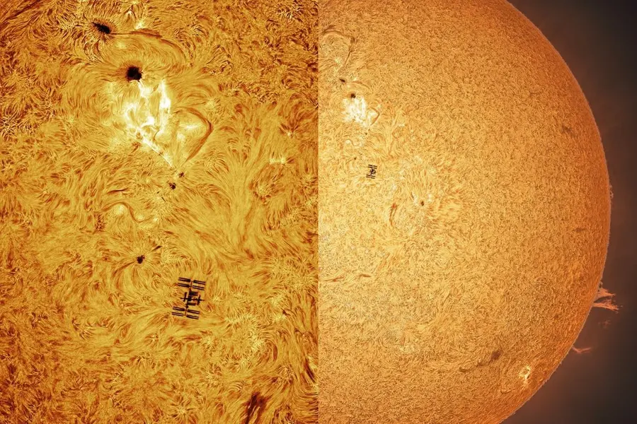 Solar flare ‘photobombs’ ISS in unreal space photo that took precision, patience, and a lot of ice