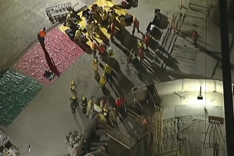 LA tunnel collapse: 31 trapped workers safely brought to surface in ...