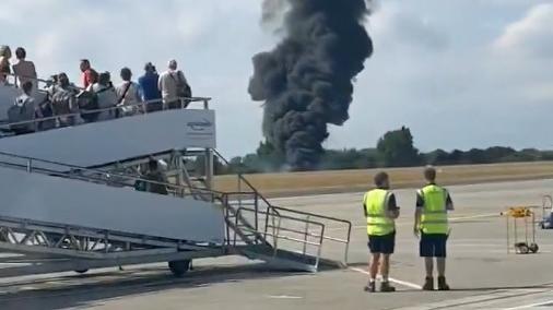 Plane crash at London Southend airport triggers massive explosion ...
