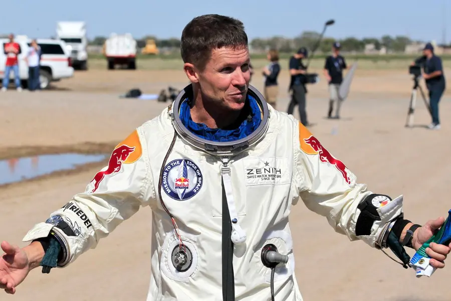 Skydiving legend Felix Baumgartner, who leapt from the edge of space ...