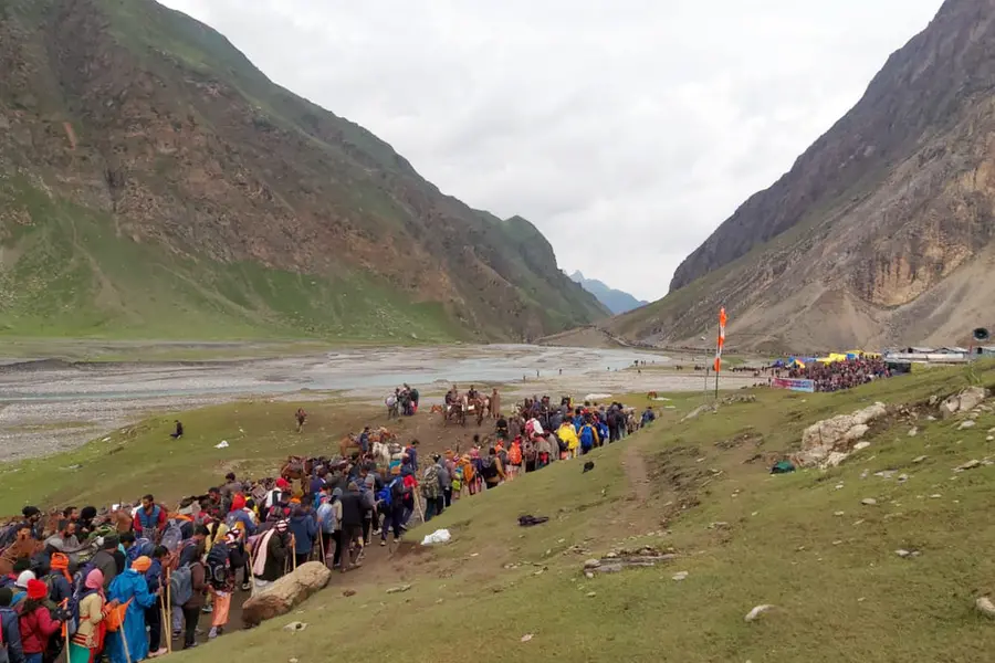 Over 6,000 pilgrims embark on Amarnath Yatra from Jammu base camp