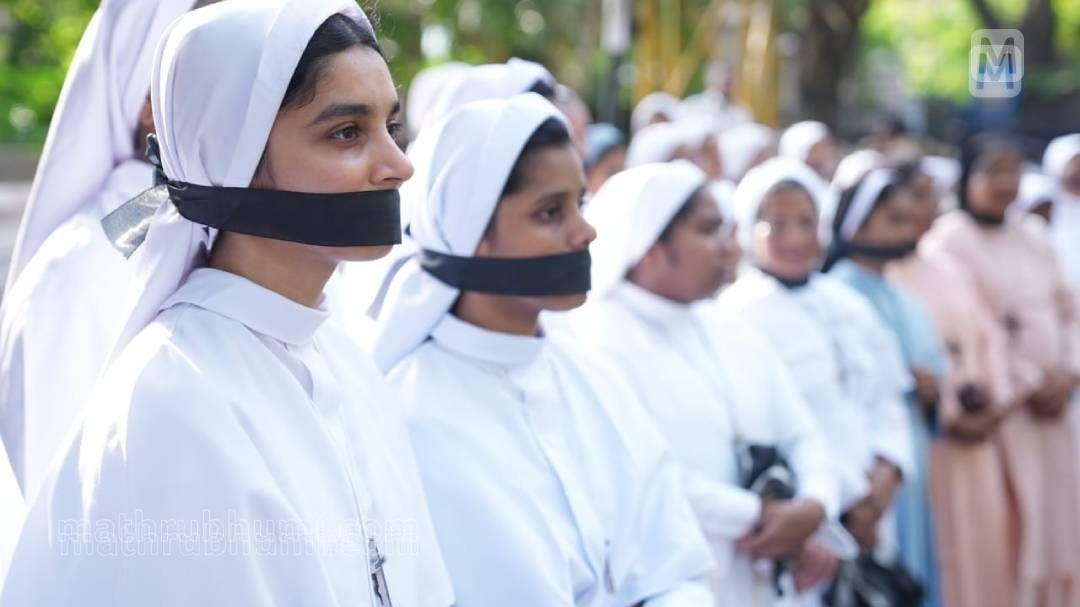 Chhattisgarh conversion row: Nuns protest in Kerala with black cloth ...
