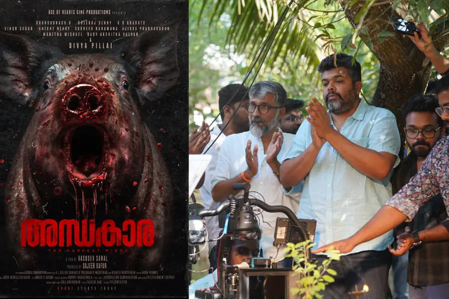 രക്തം നിറഞ്ഞ വായ് പിളർന്നിരിക്കുന്ന പന്നി; 'അന്ധകാര' ഷൂട്ടിംഗ് ...