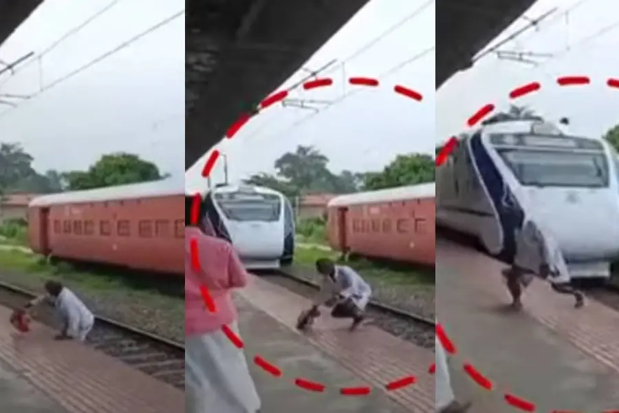 സ്റ്റേഷനിൽ പാളം മുറിച്ചുകടന്നു; പാഞ്ഞെത്തിയ വന്ദേഭാരതിൽനിന്ന് ...