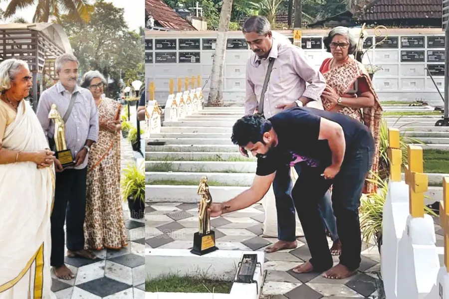 ദേശീയപുരസ്‌കാരം തരുണ്‍ സമര്‍പ്പിച്ചത് സൗദി ഗ്രേസിയുടെ കല്ലറയില് ...