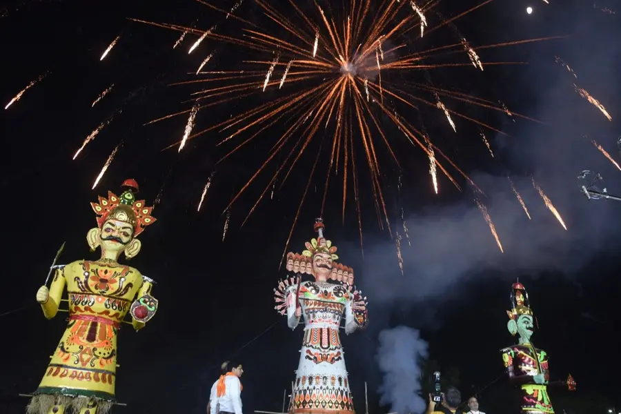 Delhi’s Dussehra battle heats up: 100-foot Ravana comes alive with ...