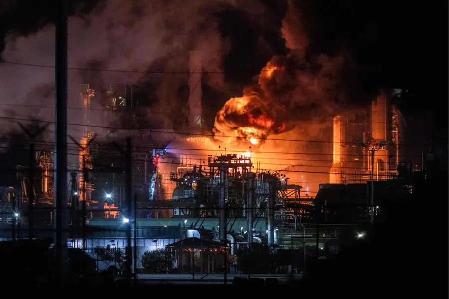 US Chevron refinery explosion: Fireball seen miles away in California ...