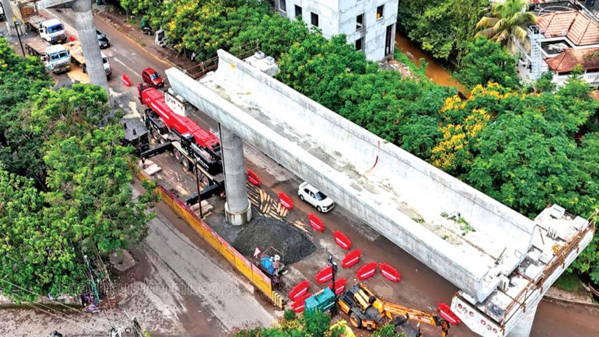 Kochi Metro extension: Girder installation begins for Infopark phase 2 ...