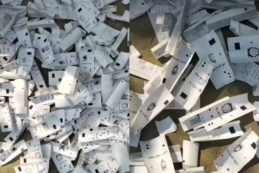 Election officer suspended in Bihar after VVPAT slips found scattered ...