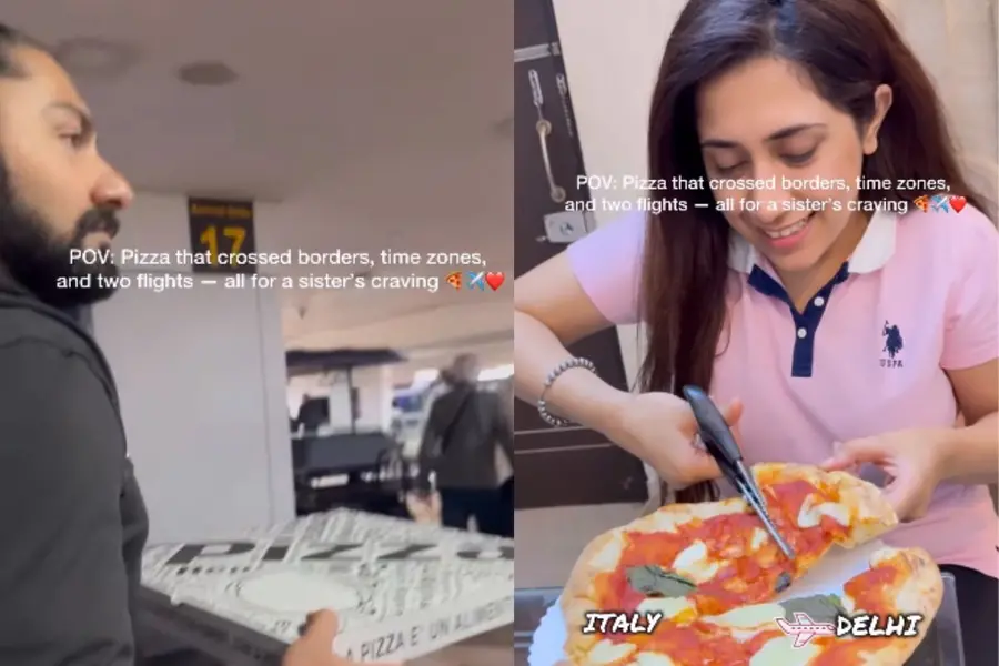 Viral ‘brother of the year’: Man delivers Pizza to sister from Italy to ...
