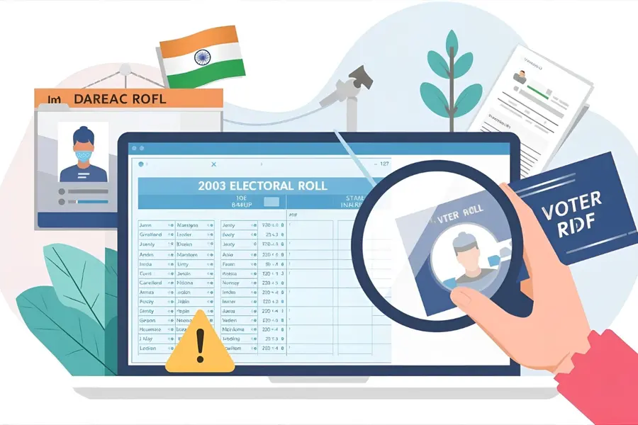 Access and verify your name on the 2003 Indian voter list