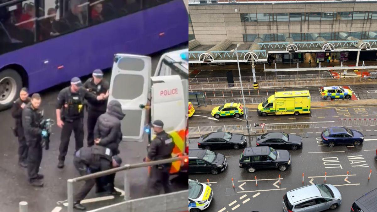 Armed police swarm London's Heathrow after pepper spray attack leaves ...