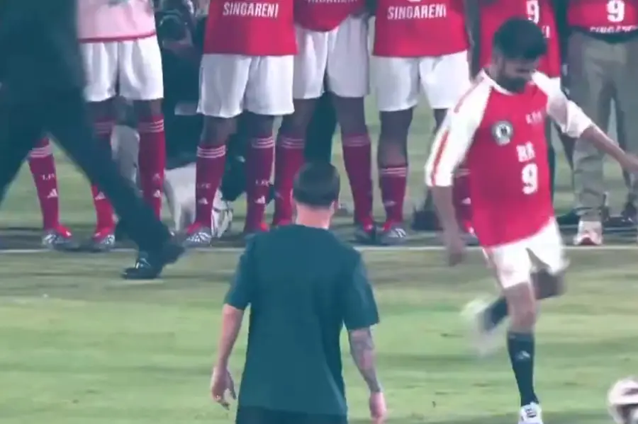 GOAT India tour: Lionel Messi plays football with CM Revanth Reddy in ...