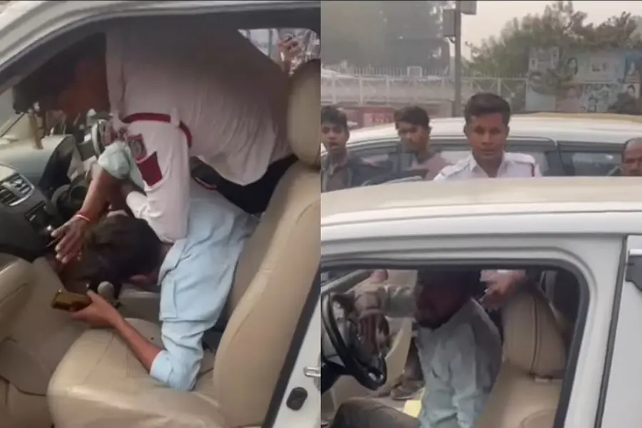 Viral video shows Delhi traffic cop slapping man inside car; users ask ...