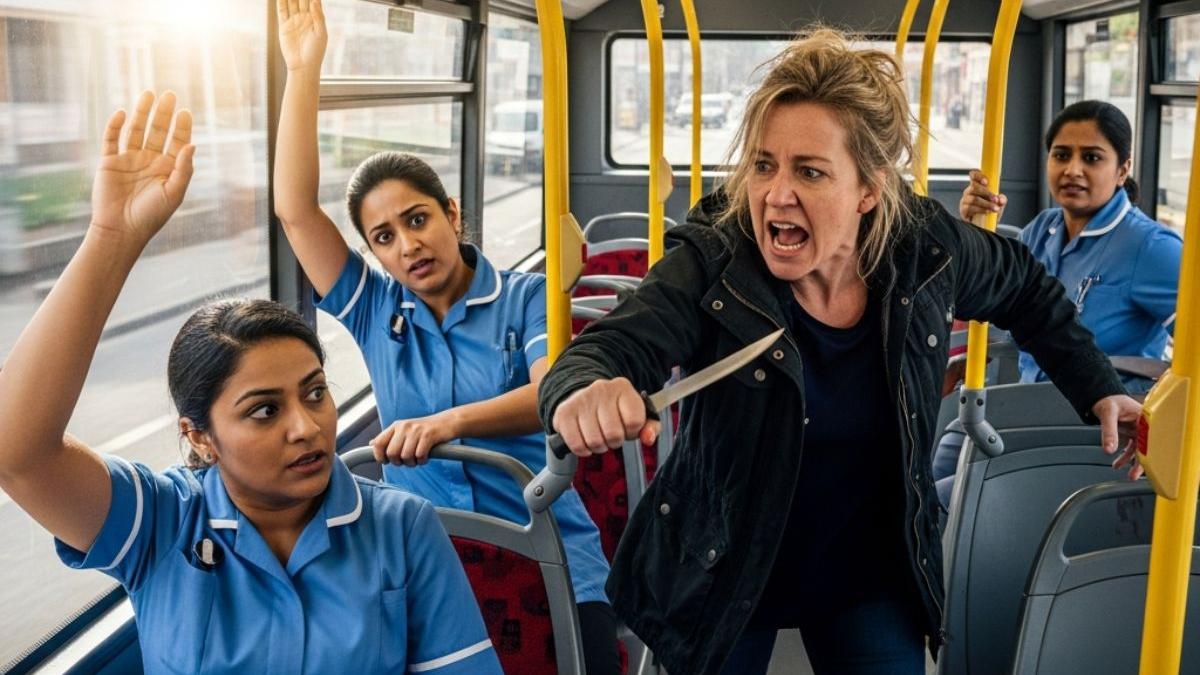 Knife-wielding woman beats 3 Malayali nurses on London bus, shouts ...