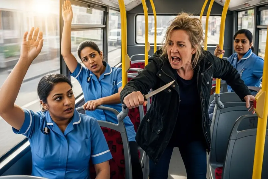 Knife-wielding woman beats 3 Malayali nurses on London bus, shouts ...