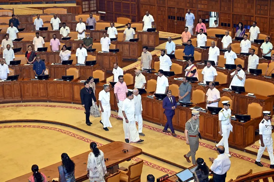 Kerala Assembly witnesses unusual scene as CM flags Guv skipping policy ...
