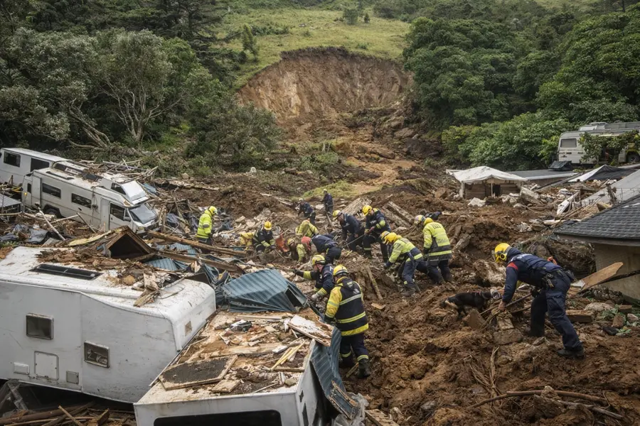 New Zealand landslide crushes Mount Maunganui campground, several ...