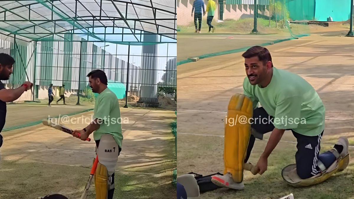 Dhoni’s last time as an IPL player? MSD back in the nets, batting well ...