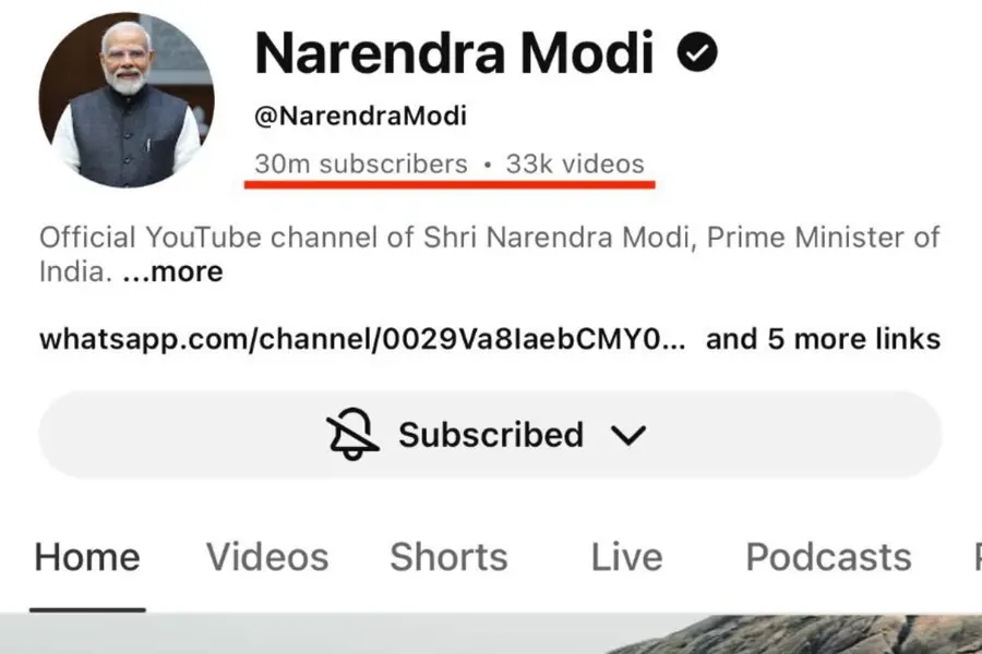 Narendra Modi crosses 30 M YouTube subscribers, becomes most-followed ...