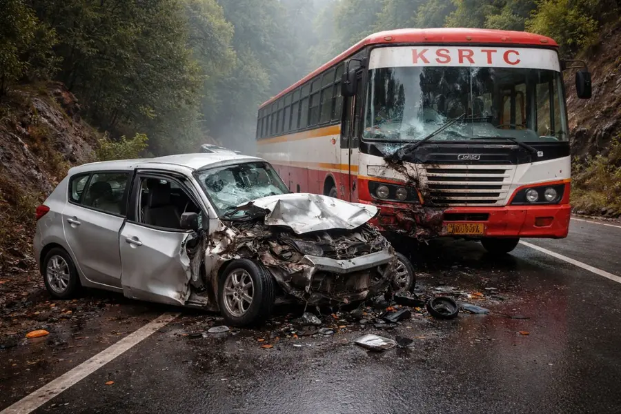 3 killed, 1 injured in car–KSRTC bus collision near Karnataka’s Shiradi ...