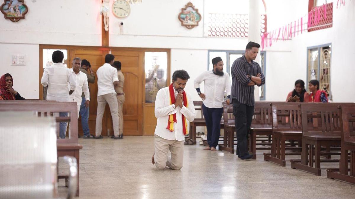 Vijay’s church prayer goes viral ahead of Tamil Nadu elections; DMK ...