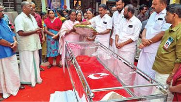 താമരക്കുളത്തെ പ്രഥമ വനിതാ പ്രസിഡന്റ്‌ വസന്താ സോമന് അന്ത്യാഞ്ജലി ...