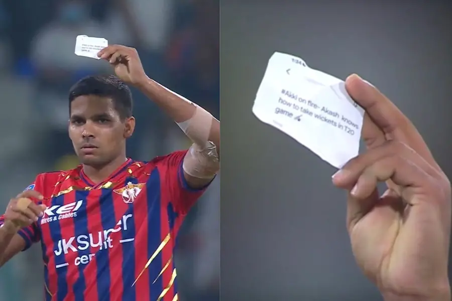 Akash Singh IPL 2026: Paper Note Celebration vs CSK | Mathrubhumi English