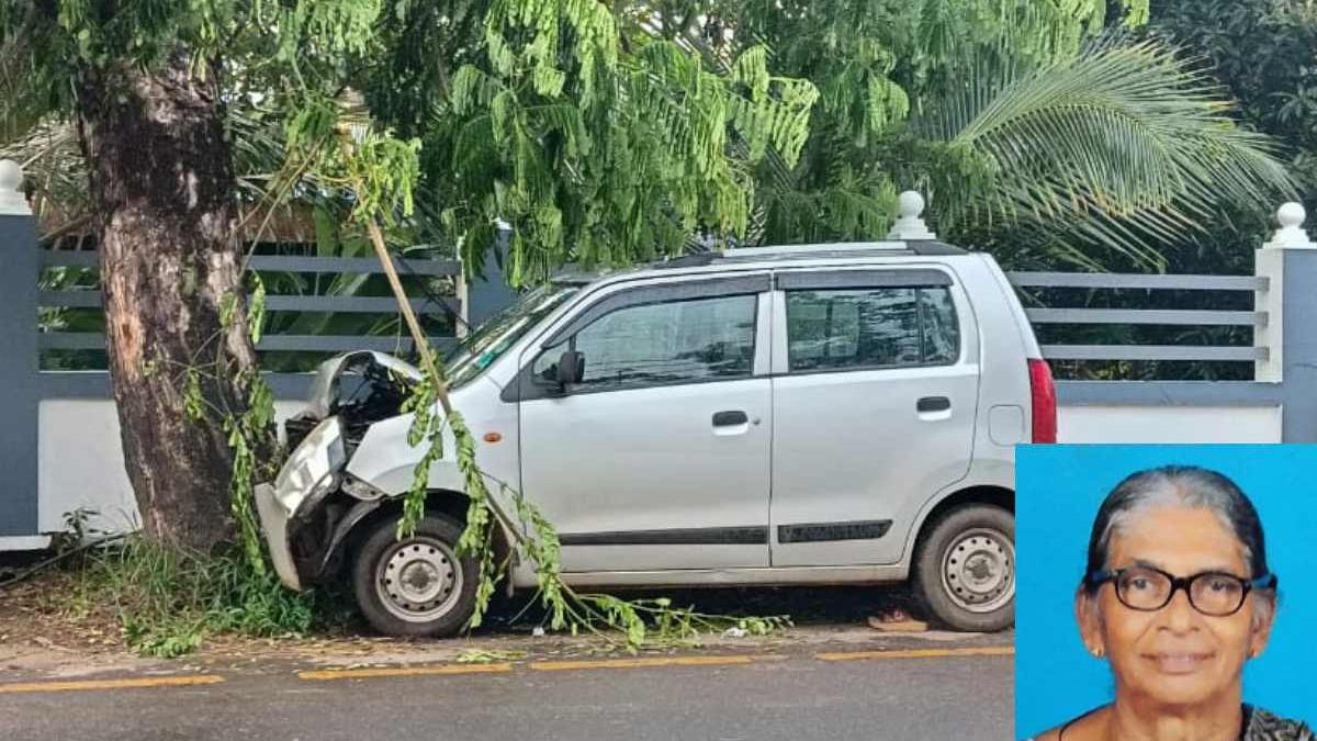 നിയന്ത്രണംവിട്ട കാർ മരത്തിലിടിച്ച് വീട്ടമ്മ മരിച്ചു; അപകടം ആശുപത്രിയി ...
