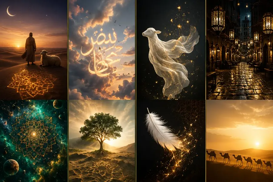 Eid Al-Adha card prompts you can copy to create cinematic Instagram ...