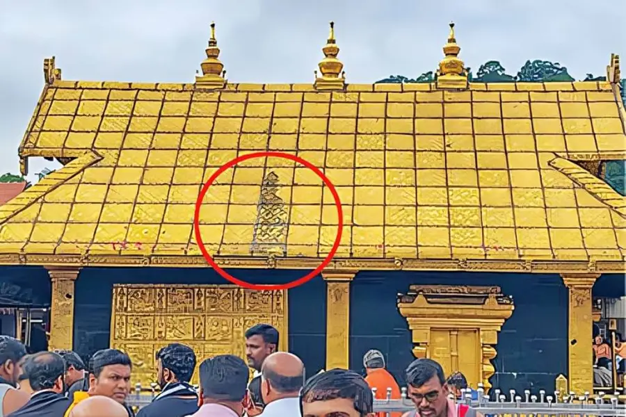 ശബരിമല ശ്രീകോവിൽ മേൽക്കൂരയിലെ നിറവ്യത്യാസം: ദേവസ്വം ബോർഡ് പരിശോധന ...